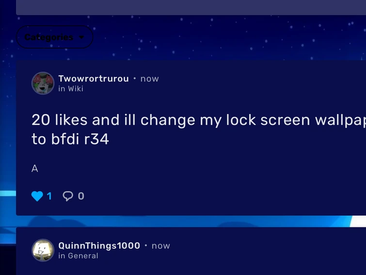 150 comments and ill change my lock screen wallpaper to bfdi | Fandom
