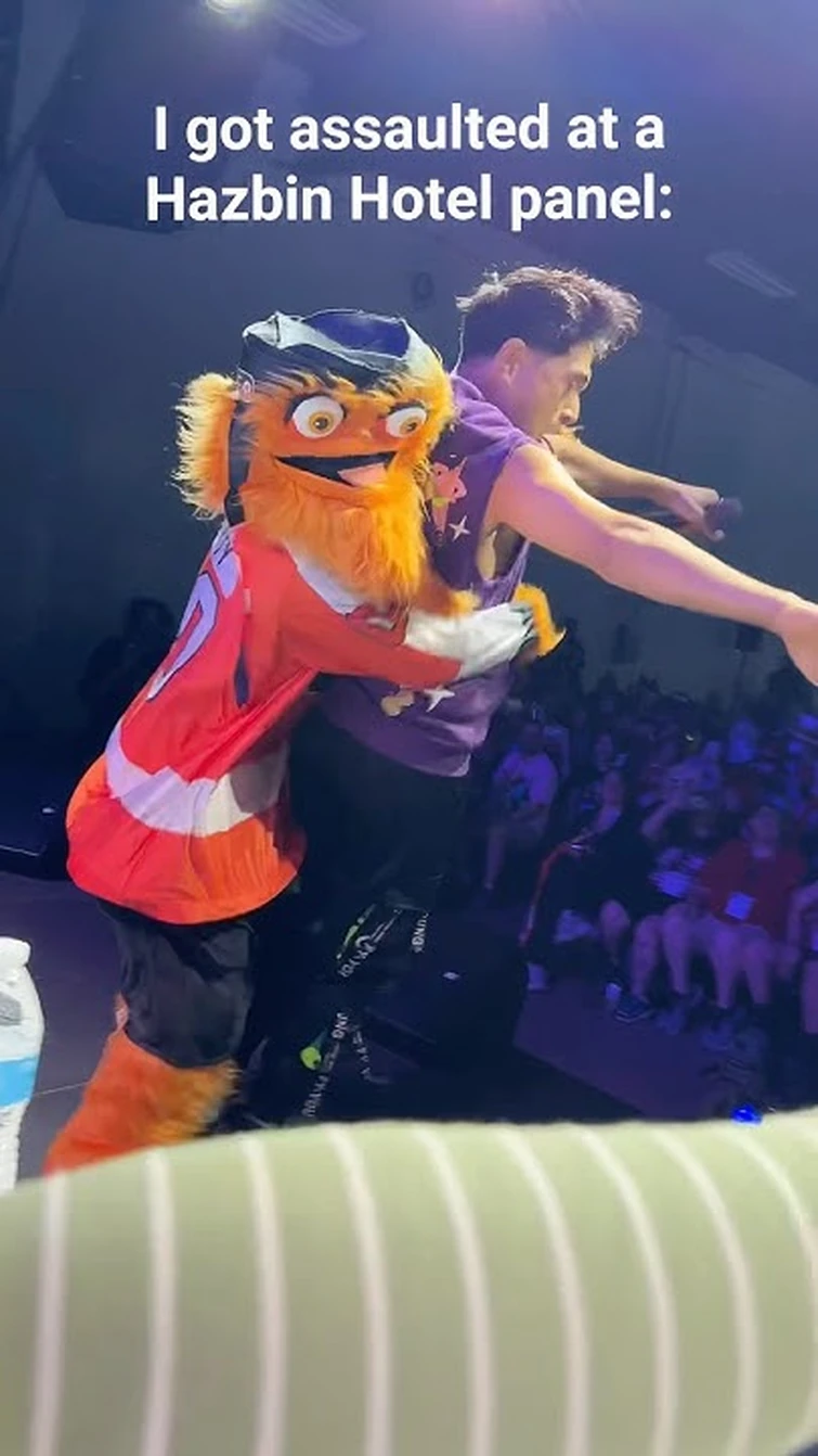 Brandon rogers got tackled to the ground by Philadelphia Flyers mascot | Fandom