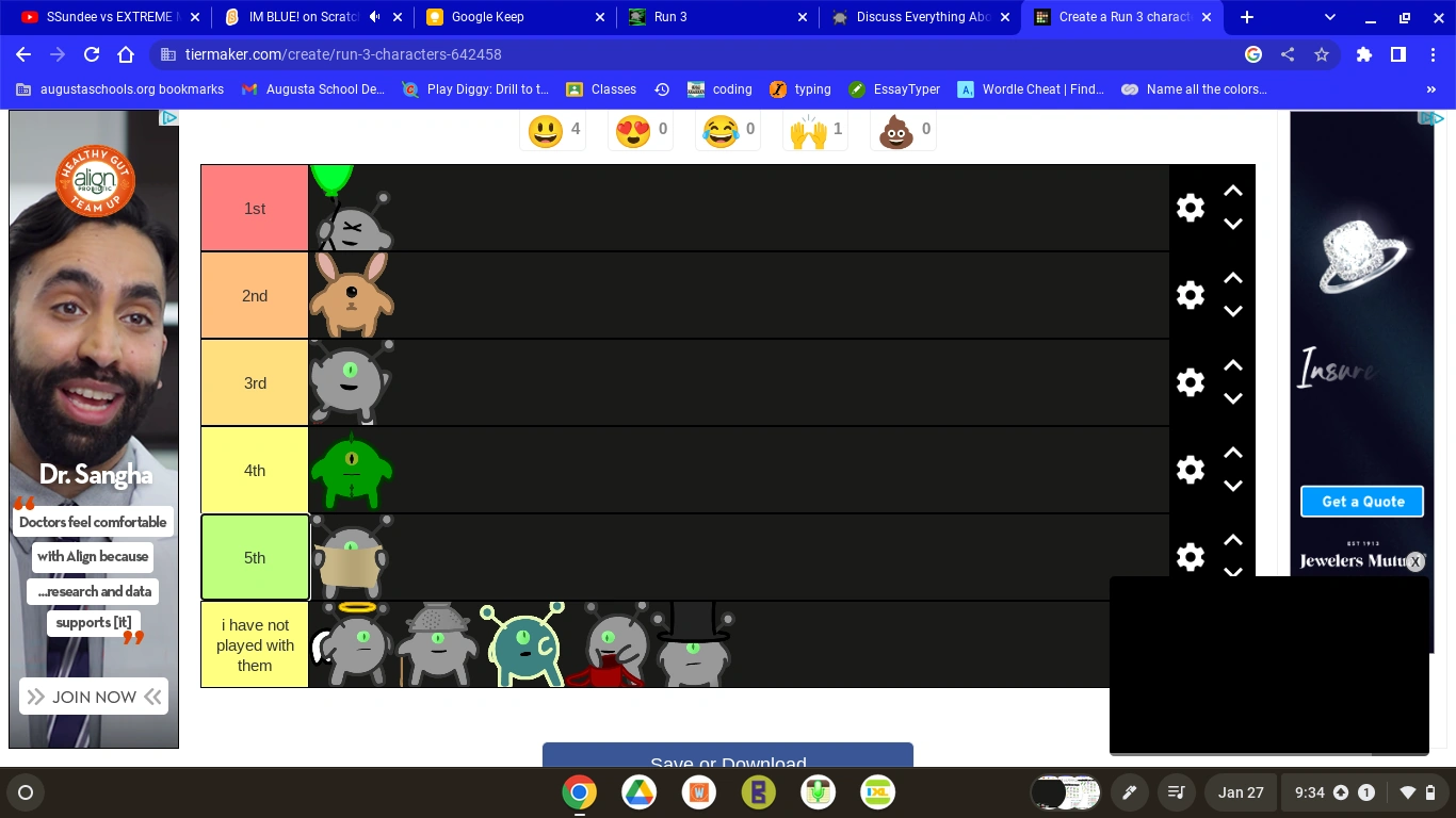 my updated character tier list | Fandom