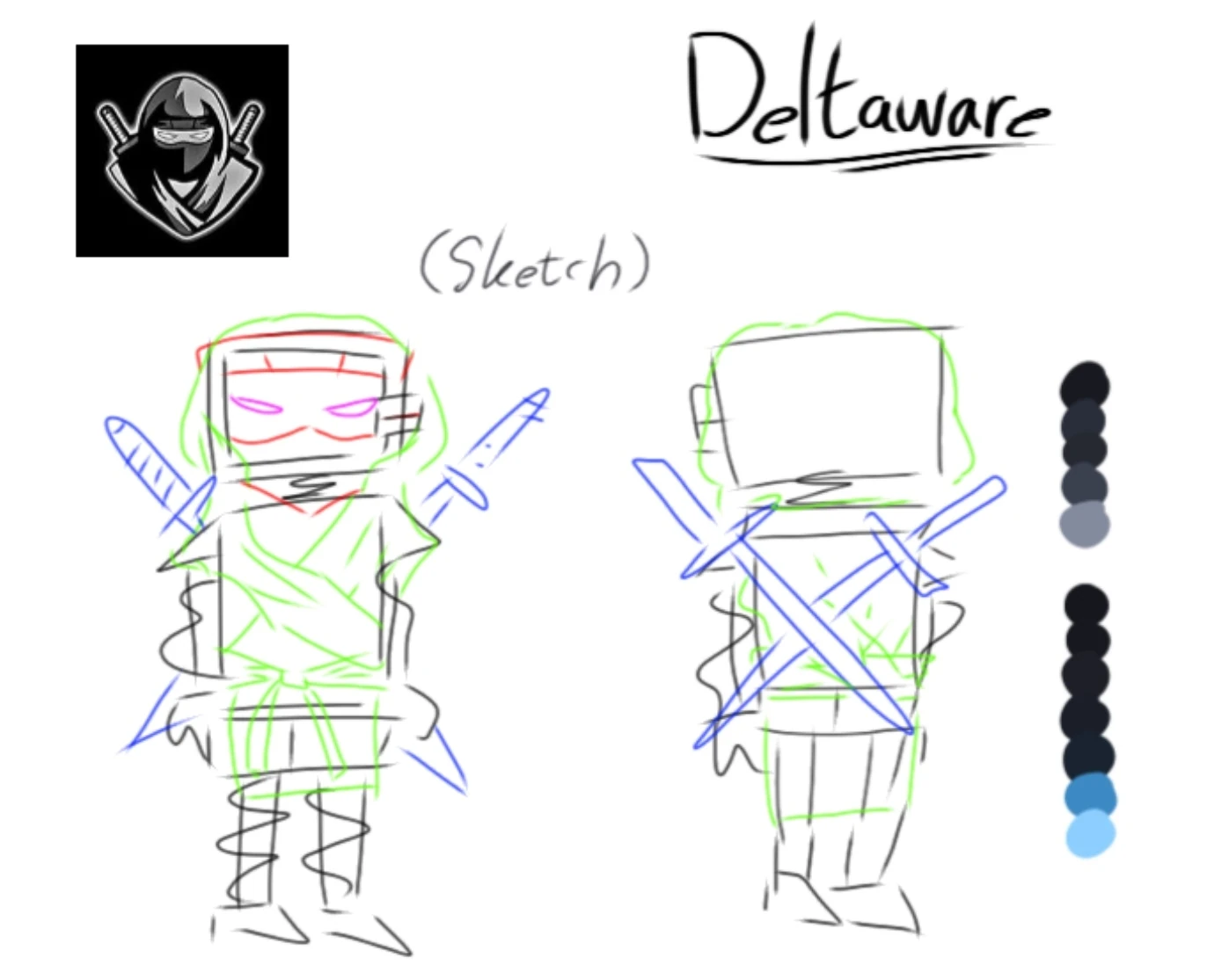 deltaware (badware) skin concept, except i got too lazy to color it ...