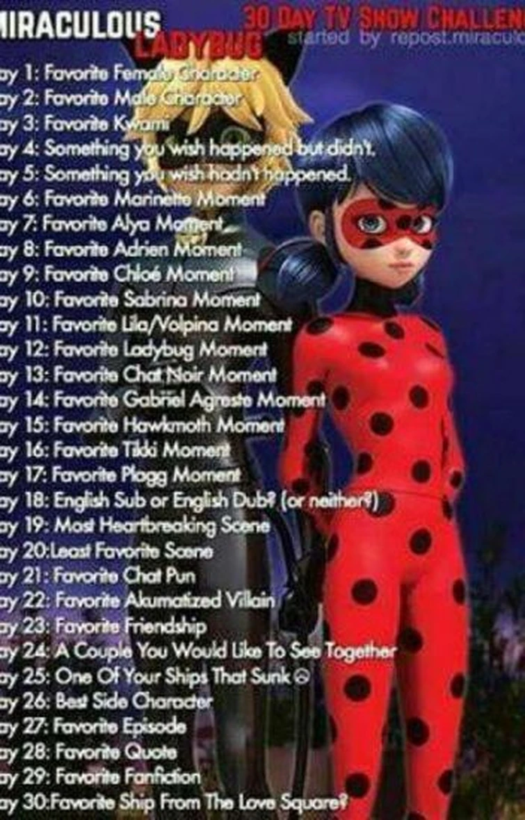 Miraculous Ladybug 30 Day TV Show Challenge Day 5 | Fandom
