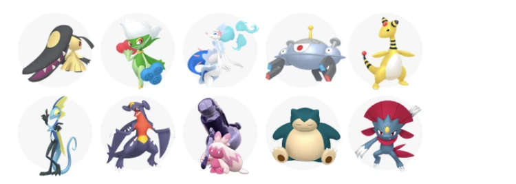 My top ten favorite Pokémon according to the favorite Pokémon thingy ...