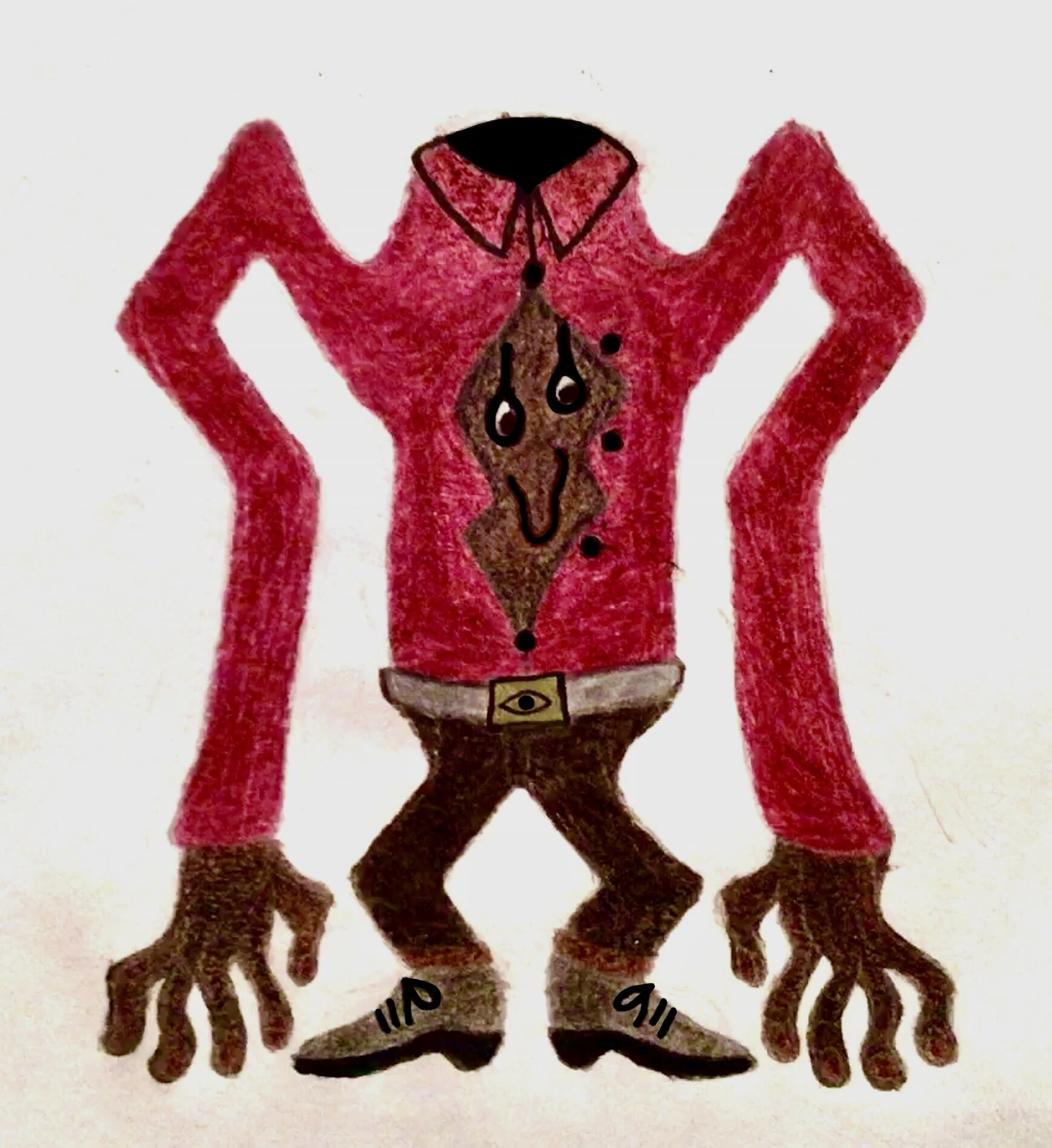 Here is one of my OC monster designs for Little Nightmares. I call him ...