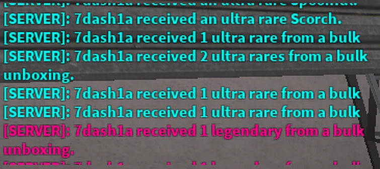 I was on my private server and somehow got like an ultra rare/legendary every time | Fandom