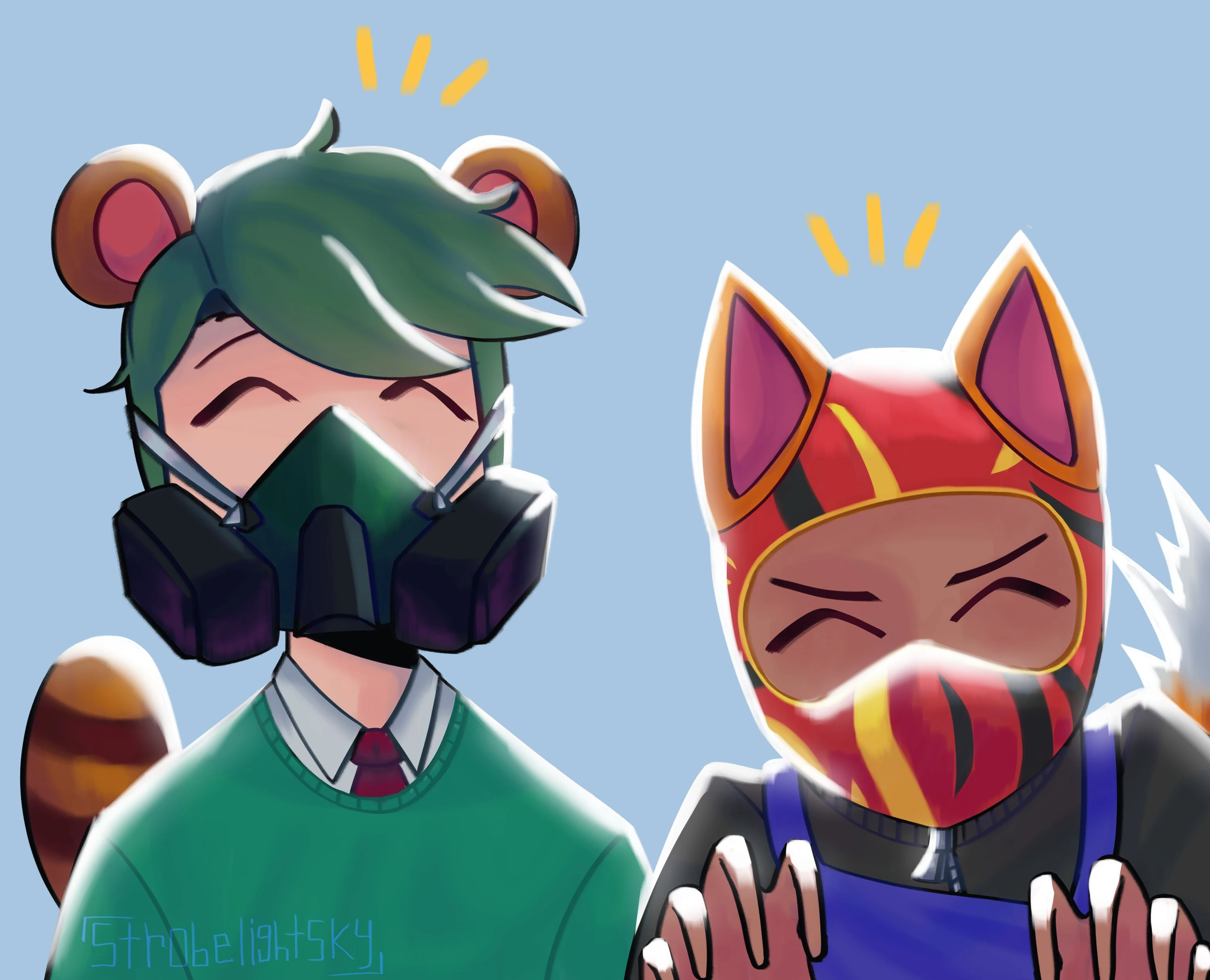 Sam Nook and Ponk Redd by @strobelightsky | Fandom