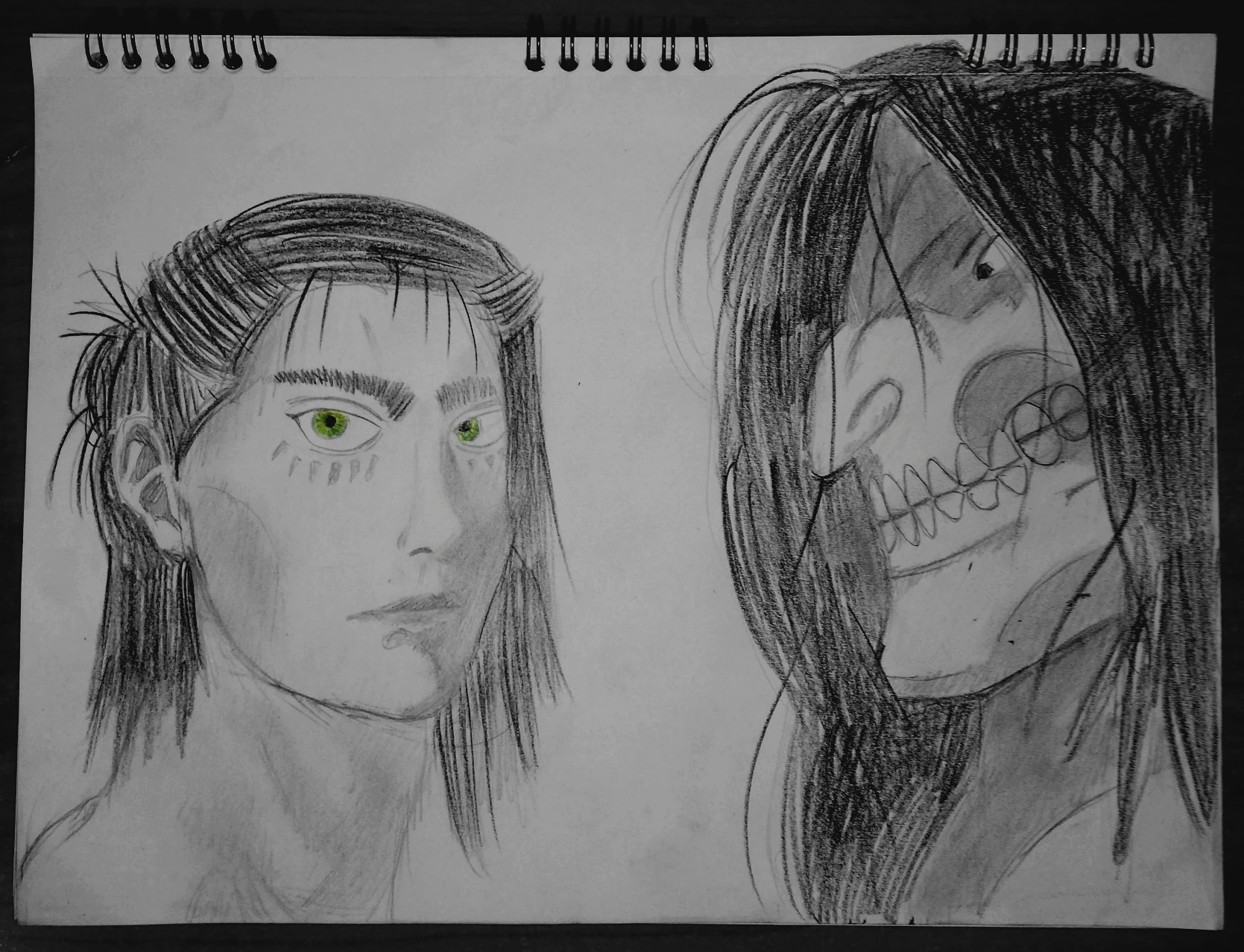 My attempt to draw Eren. | Fandom