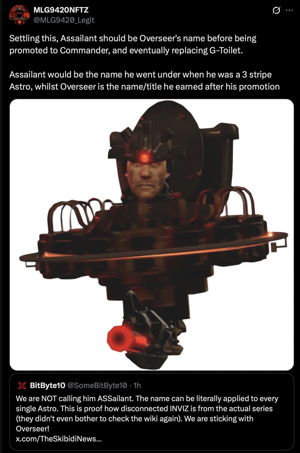 Regarding Overseer/Assailant name | Fandom