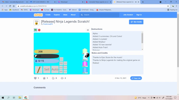 I recreated Ninja Legends on scratch! | Fandom