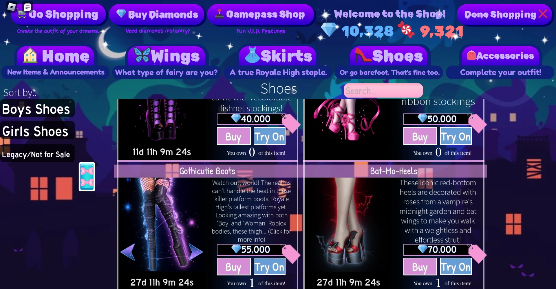 How are the se boots available for 11 more days and the gc boots and ...