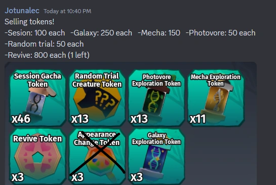 Selling some tokens | Fandom