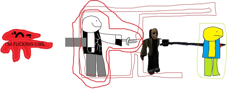 two time when he tries to backstab the killer | Fandom