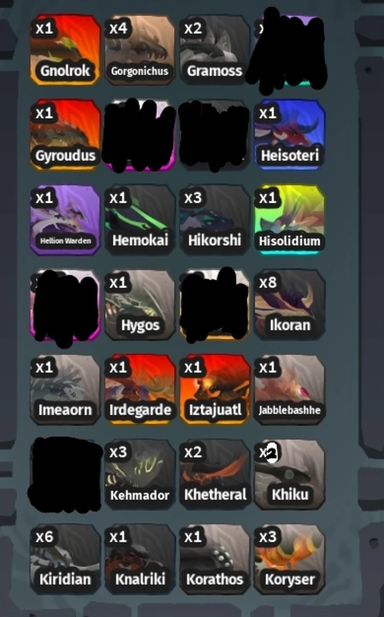 Lf a few very specific Minthwyrm muts, a Keruku mut and a Dalitil mut, and selling some things ...