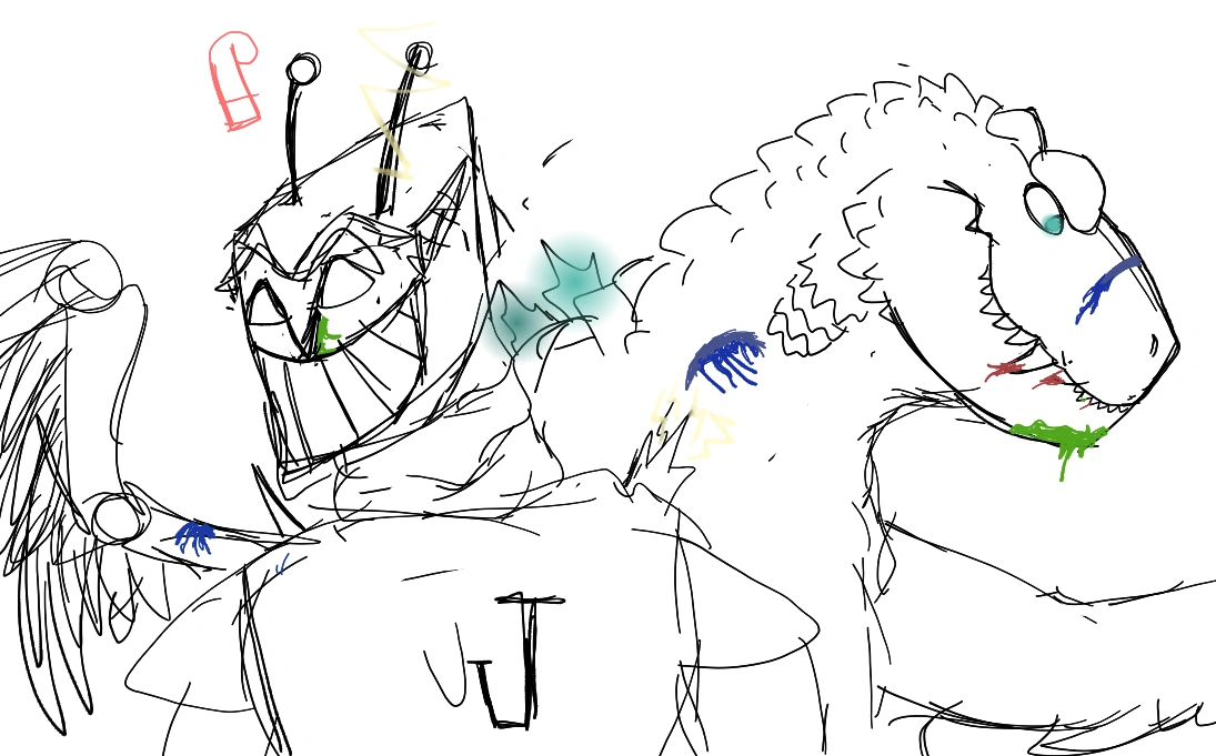 Big dimetrodon and Big robot | Fandom