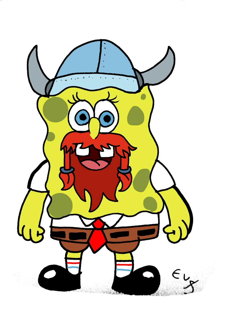 My drawing of Leif Erikson Day SpongeBob | Fandom