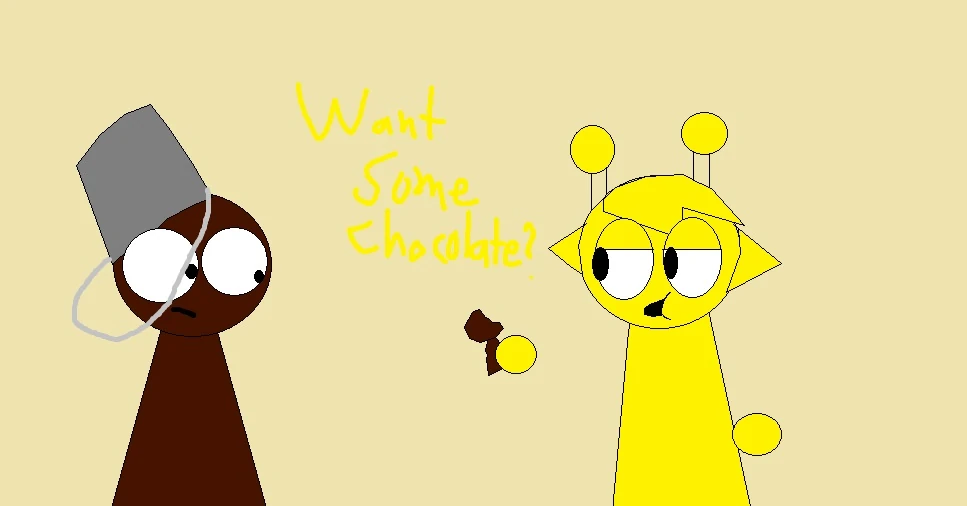 Random doodle of Simon eating chocolate in front of Brud | Fandom