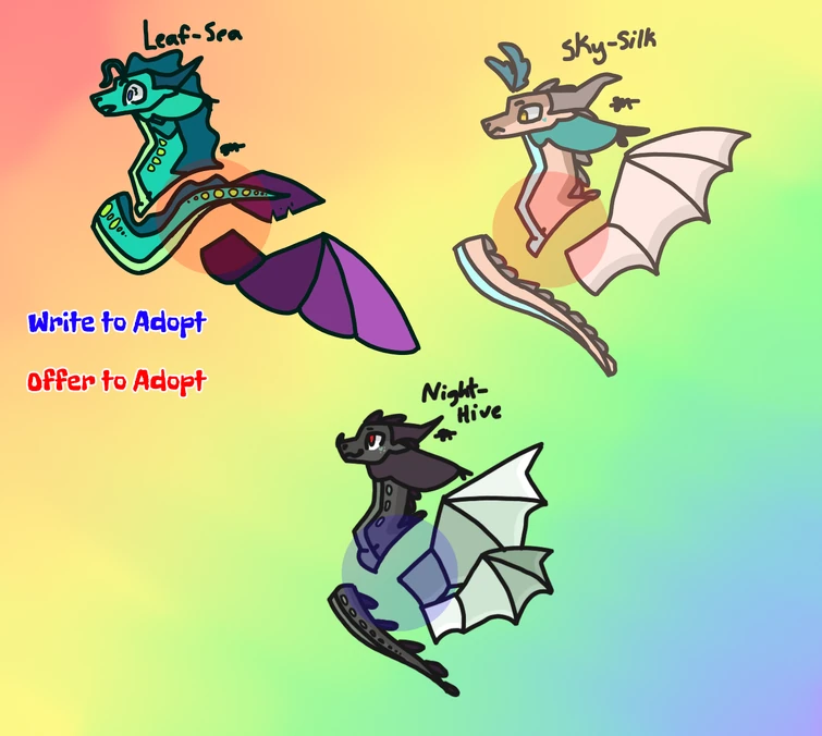 Hybrid Adopts! || WTA || OTA || Leaf/Sea || Sky/Silk || Night/Hive ...