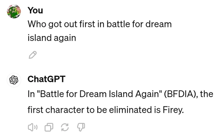Who got out first in each BFDI season according to ChatGPT | Fandom
