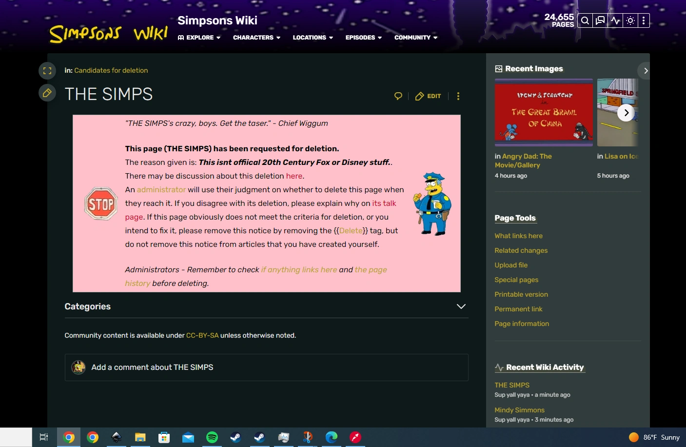 Someone made The Simps page | Fandom