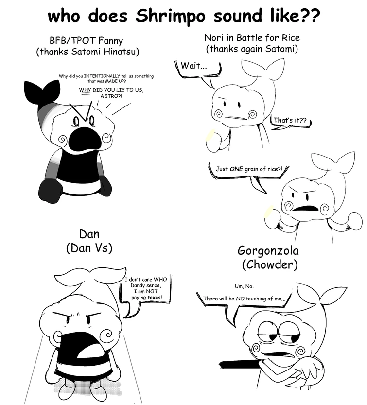 shrimpo voice ideas | Fandom