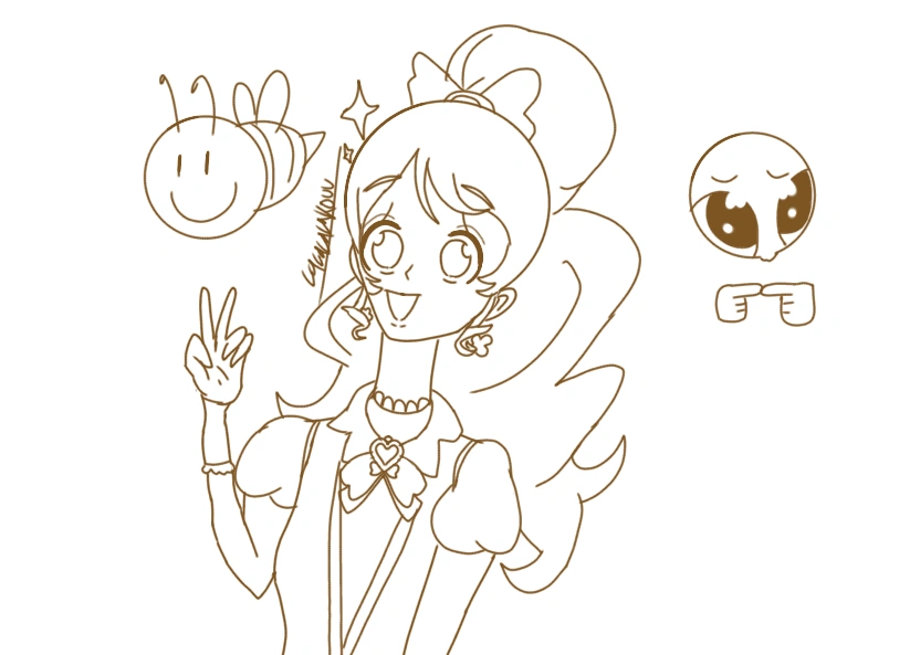 Cure honey mini sketch | Fandom