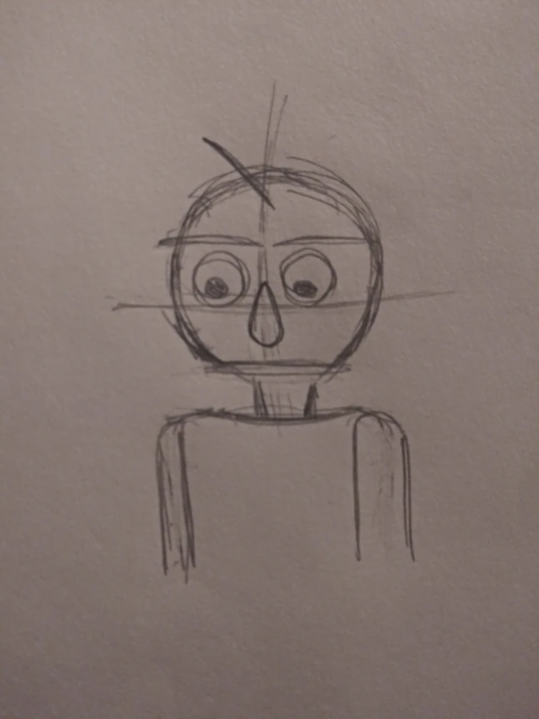 Me trying to draw baldi accurately and failing miserably part fifty ...