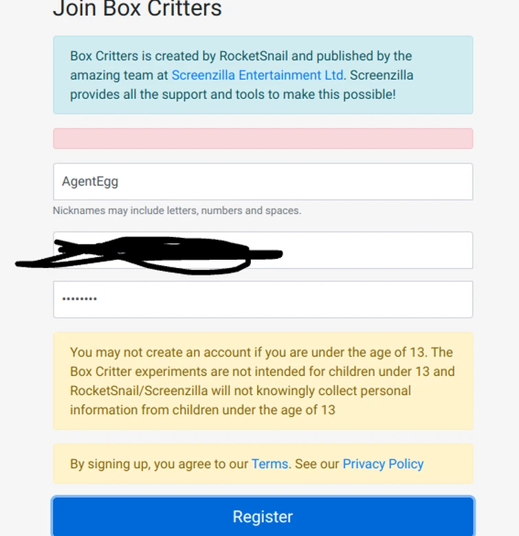 Unable to sign up | Fandom