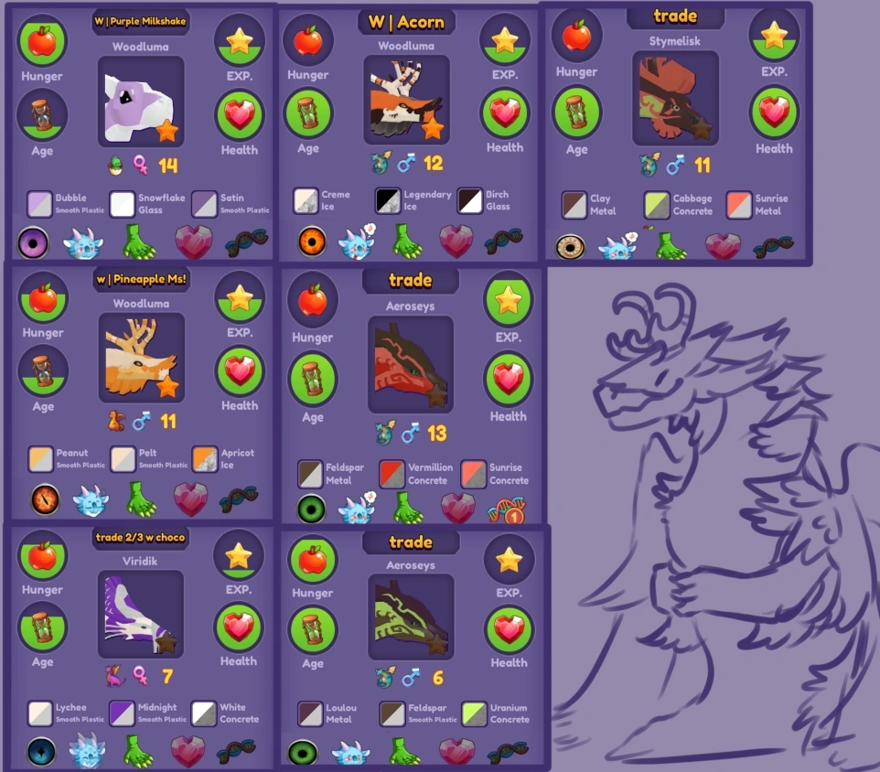 Auctioning ms woods and swapping hatch preset + 2/3 white choco viri ...