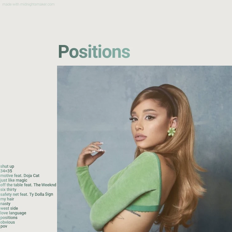 Ariana Grande's 'Positions' but in the style of 'Midnights'! | Fandom