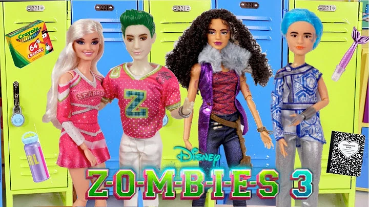 Disney Zombies 3 Back to School Lockers with Miniature School Supplies ...
