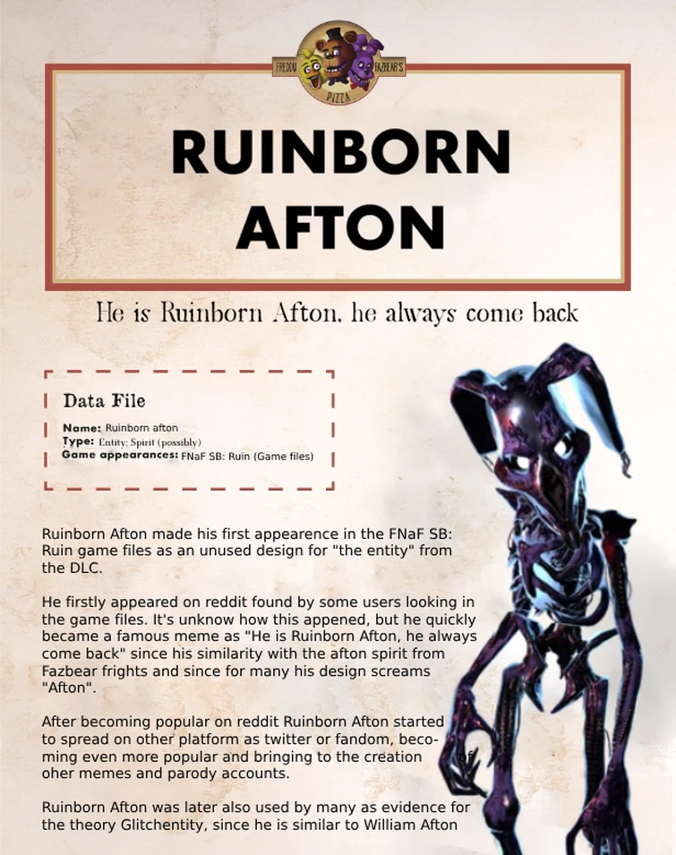 Ruinborn afton | Fandom