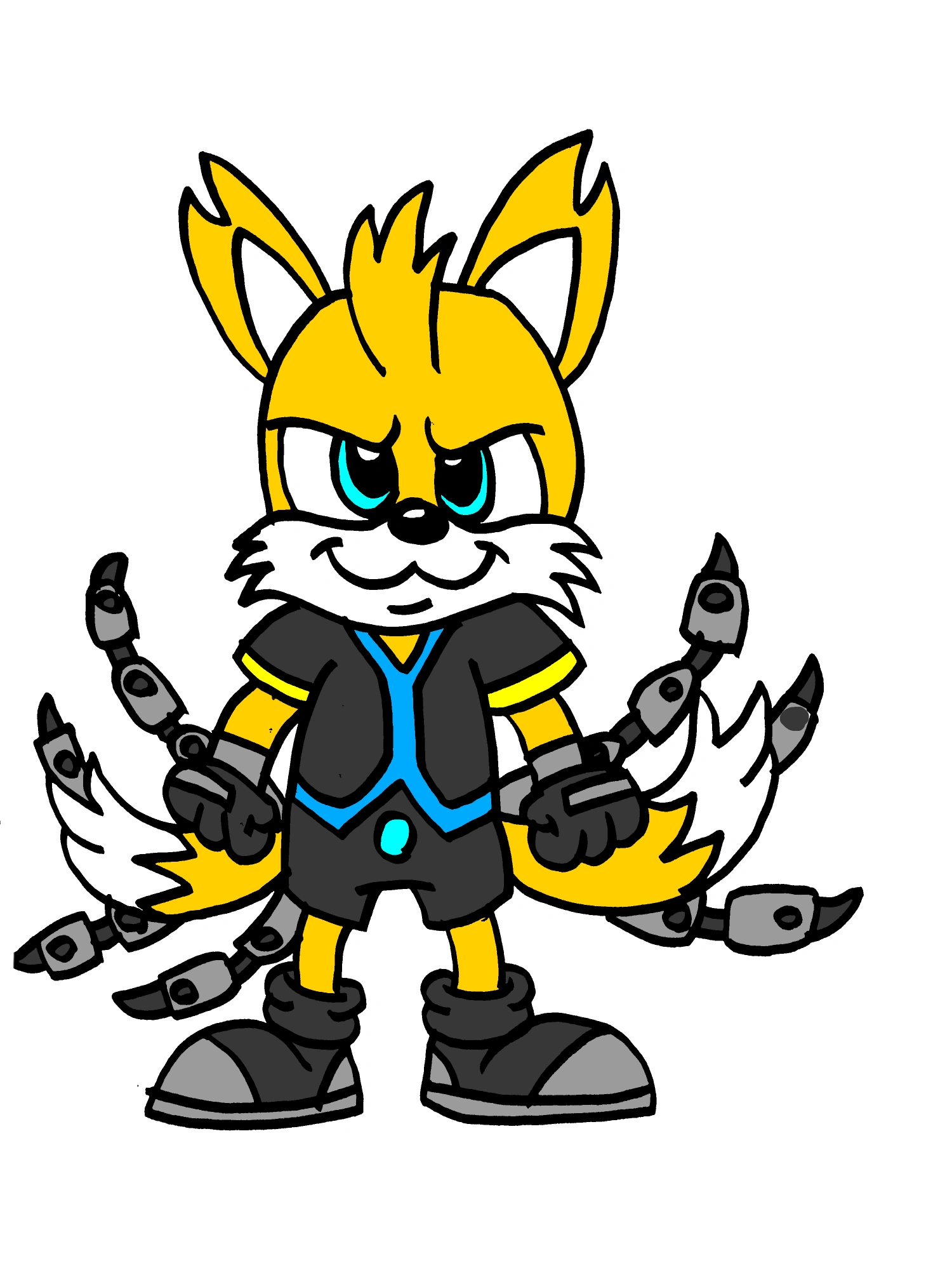 My updated drawing of Tails Nine | Fandom