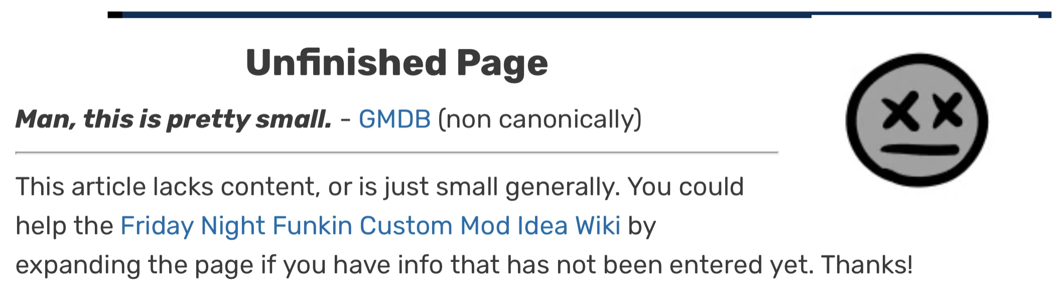 Made some new code for the stub template | Fandom