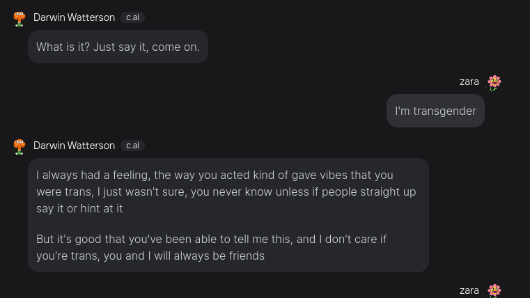 I came out to Darwin c.ai | Fandom