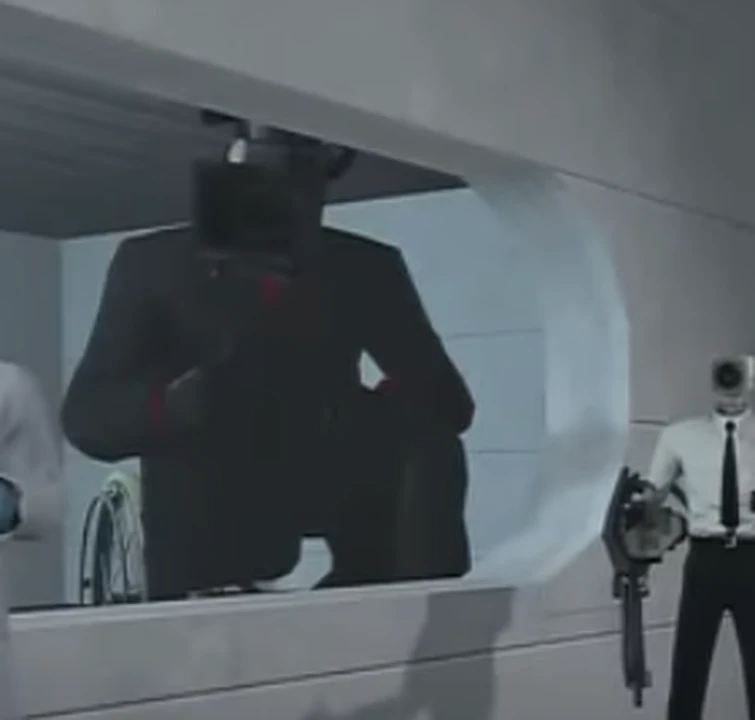 new scientist cameraman and red suited large cameraman | Fandom