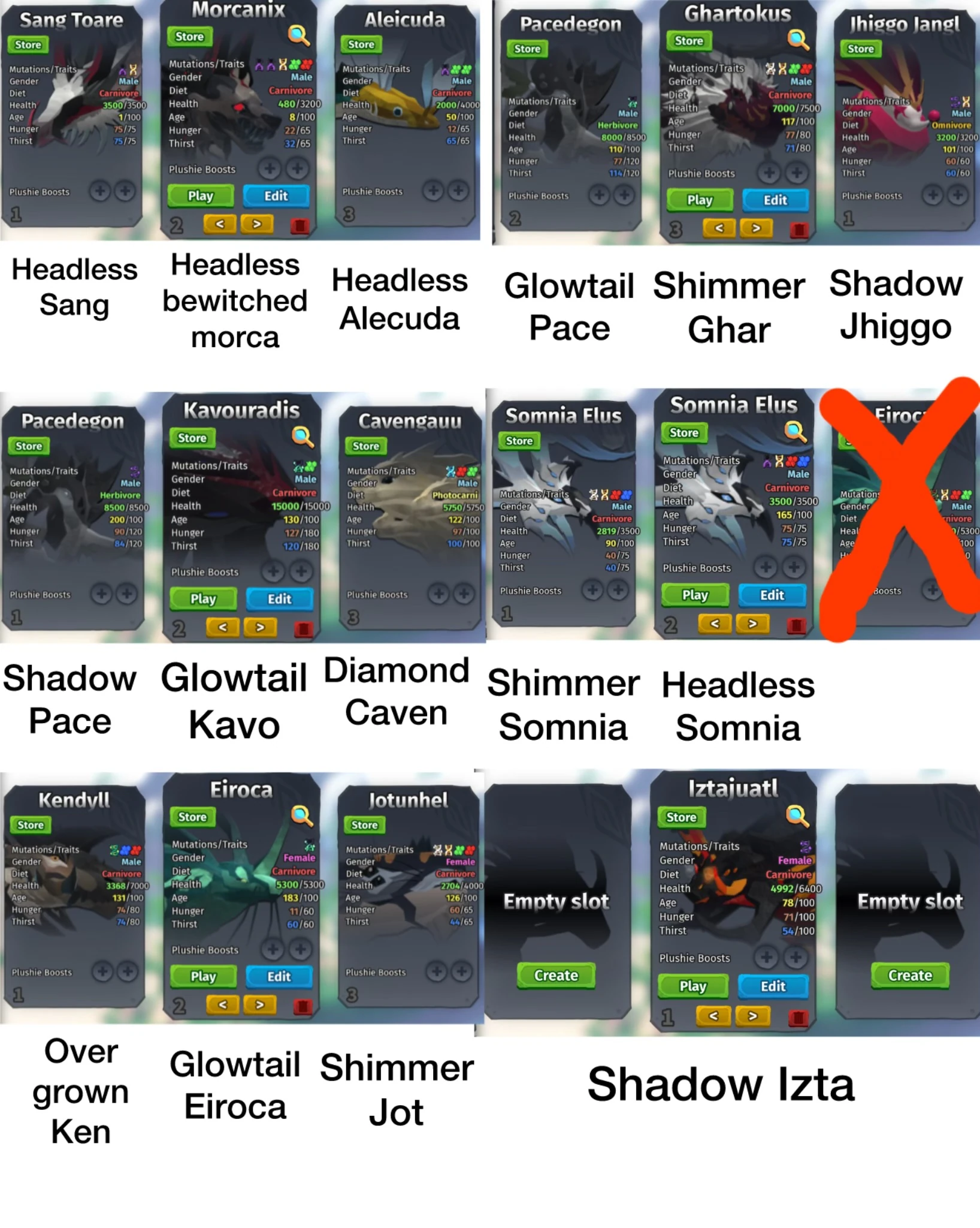 Urrrhhh get them out or I can swap for headless (taking mush, headless ...