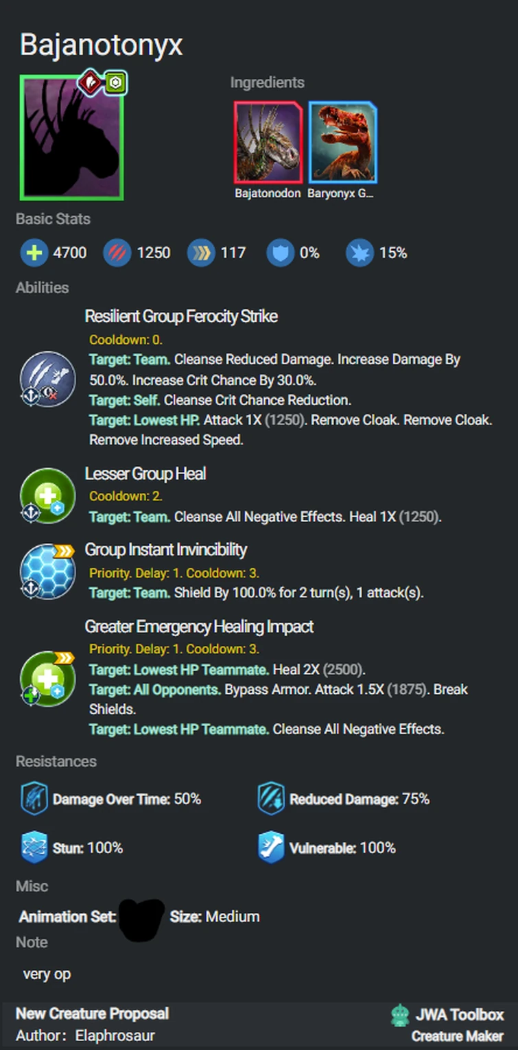 i like making overpowered creatures/creatures that dont make sense | Fandom