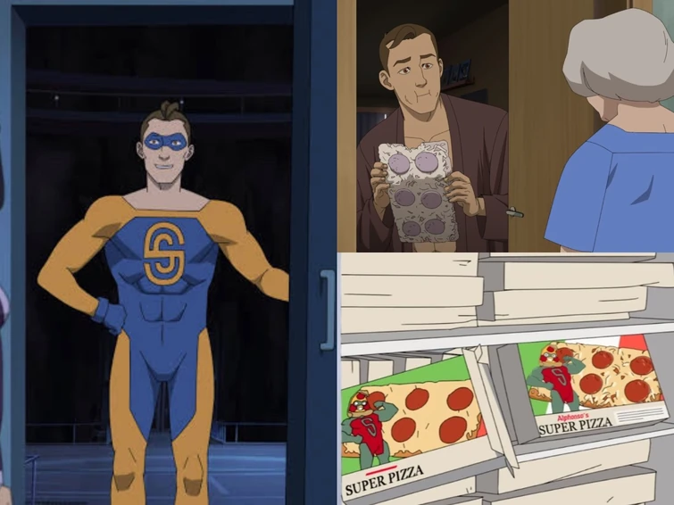 Shape-smith basing his superhero costume on the pizza mascot. Loved the ...