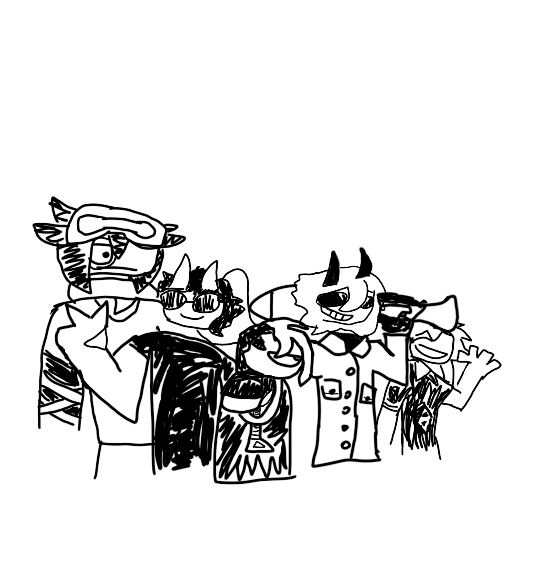 Drawing of me with my online pals! | Fandom