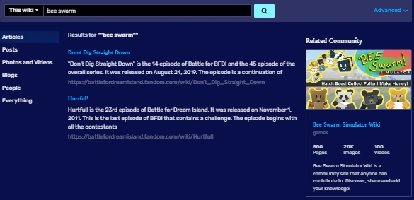 The fandom search engine never fails to baffle me. | Fandom