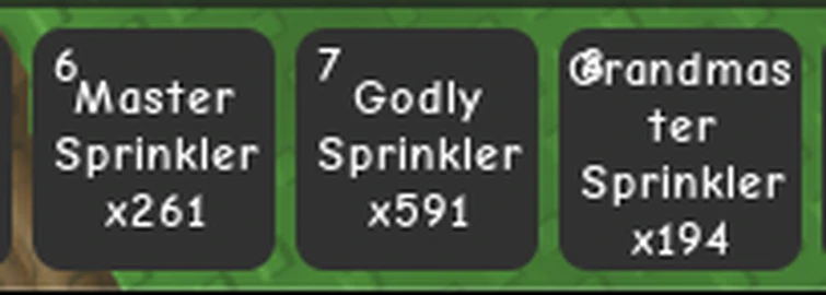 Grandmaster sprinklers are usless now | Fandom