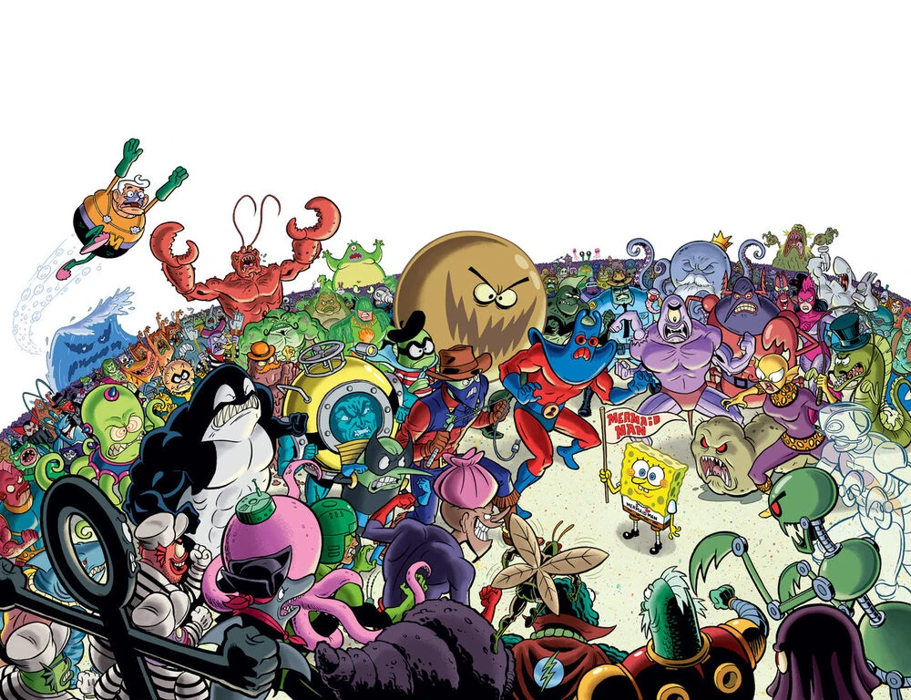 Can anyone help me find doodlebob in this image | Fandom