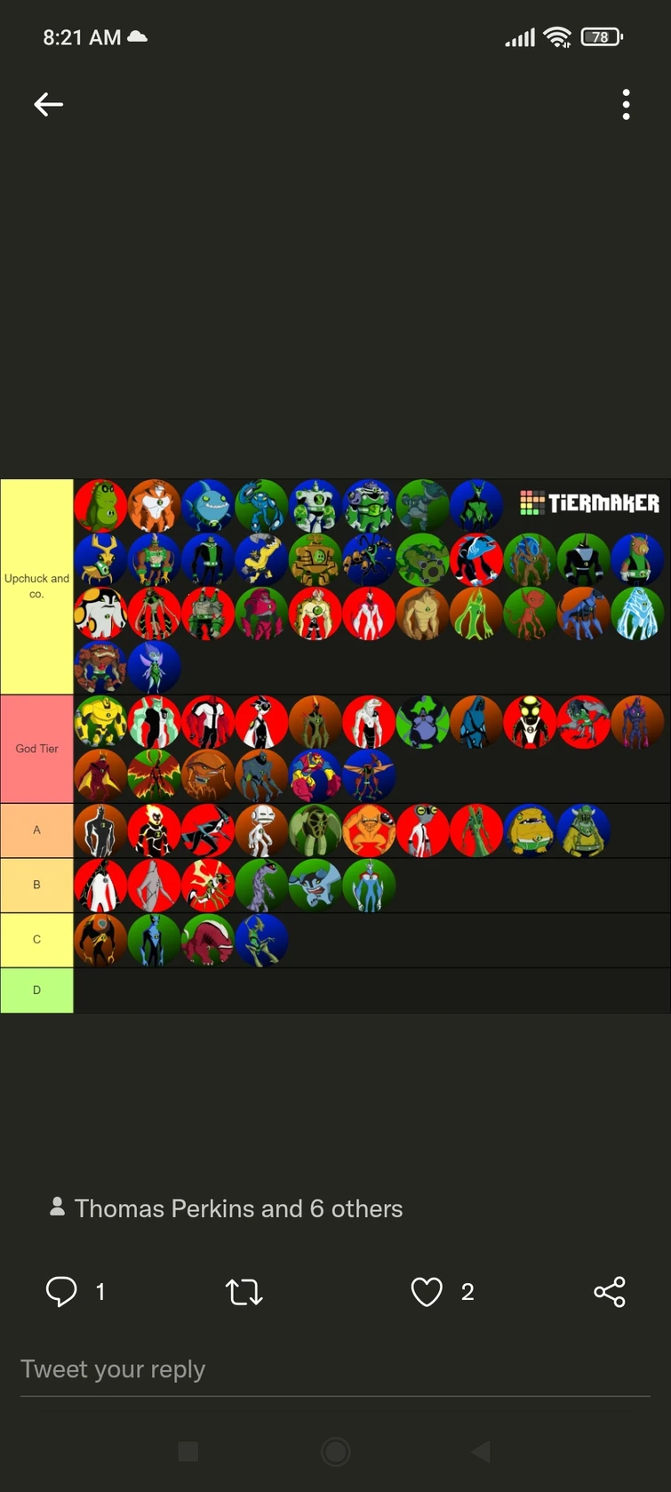 My Ben 10 Alien Tier List | Fandom