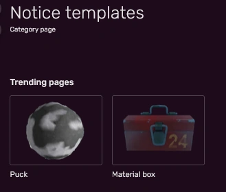 why is puck and material box classified as templates | Fandom