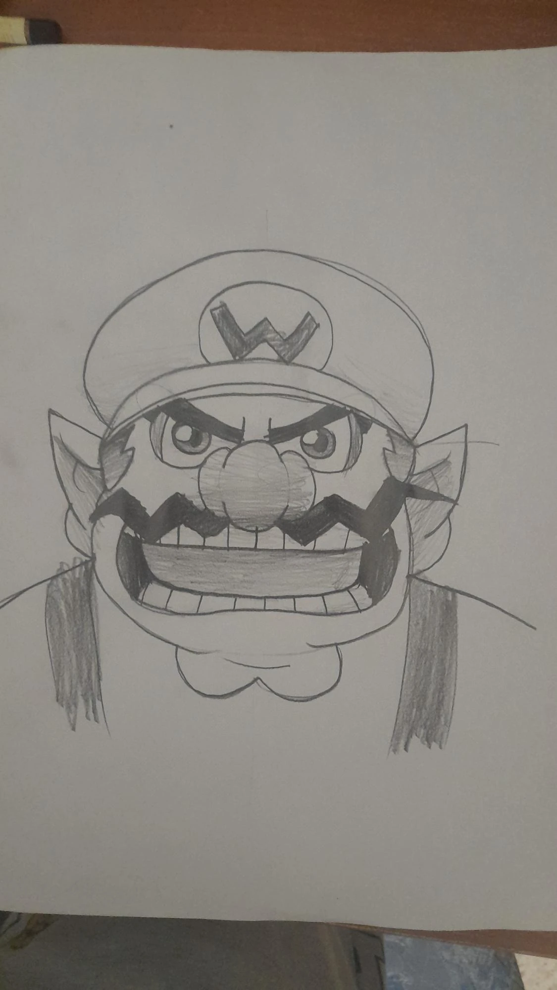 My sketch of Wario | Fandom