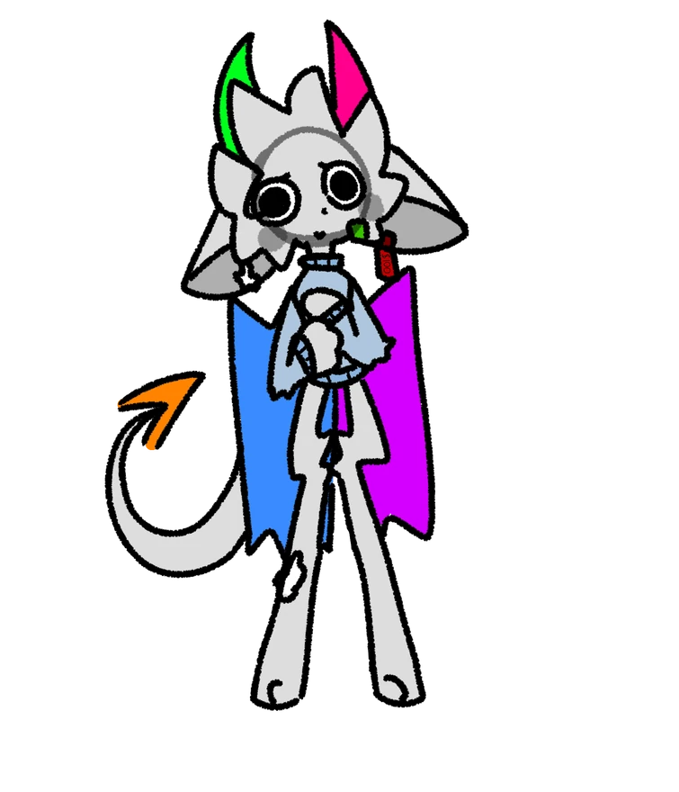 idk a drawing of one my ocs for a dandys world au thing on scratch | Fandom