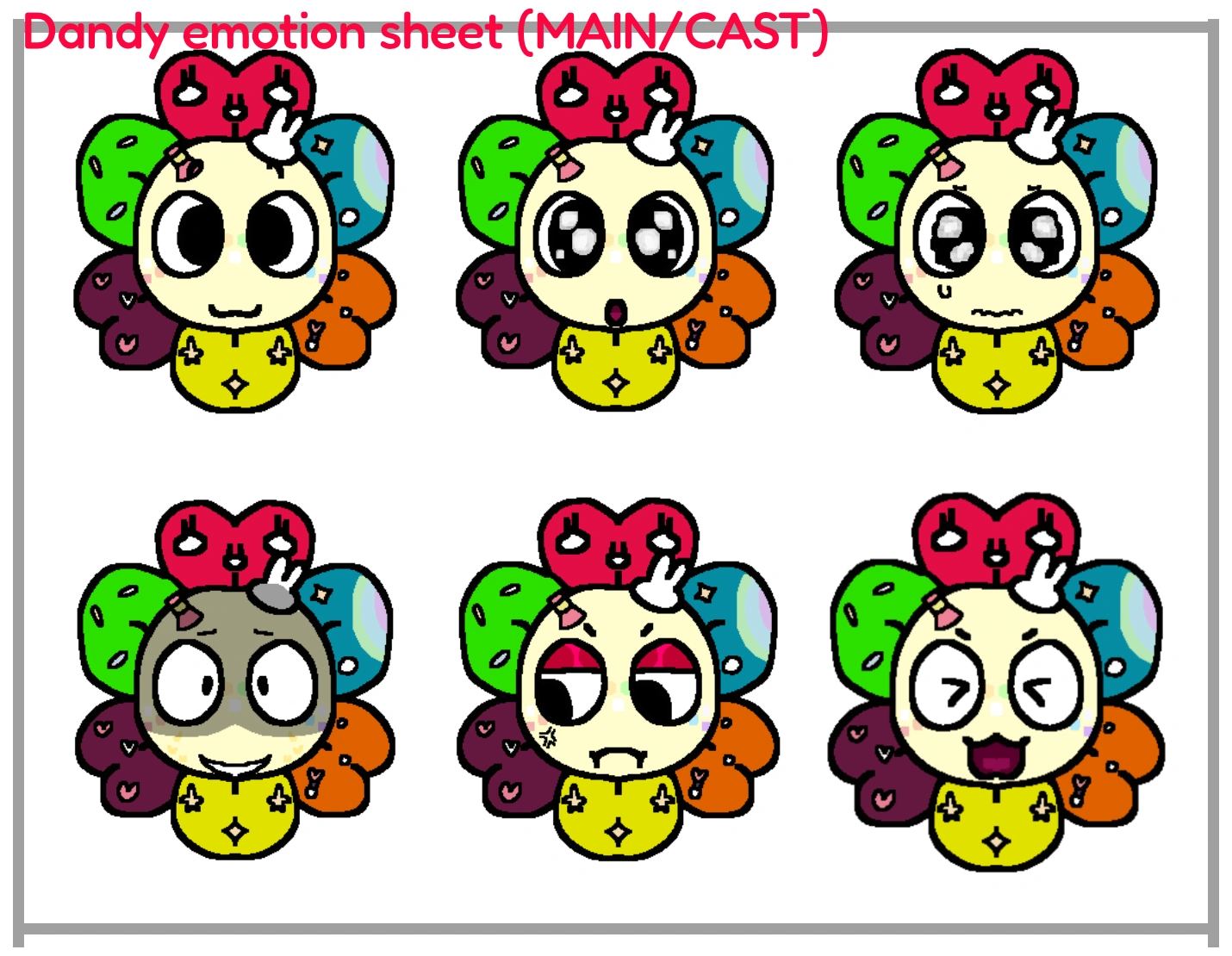 IAWOST Dandy emotion sheet! | Fandom