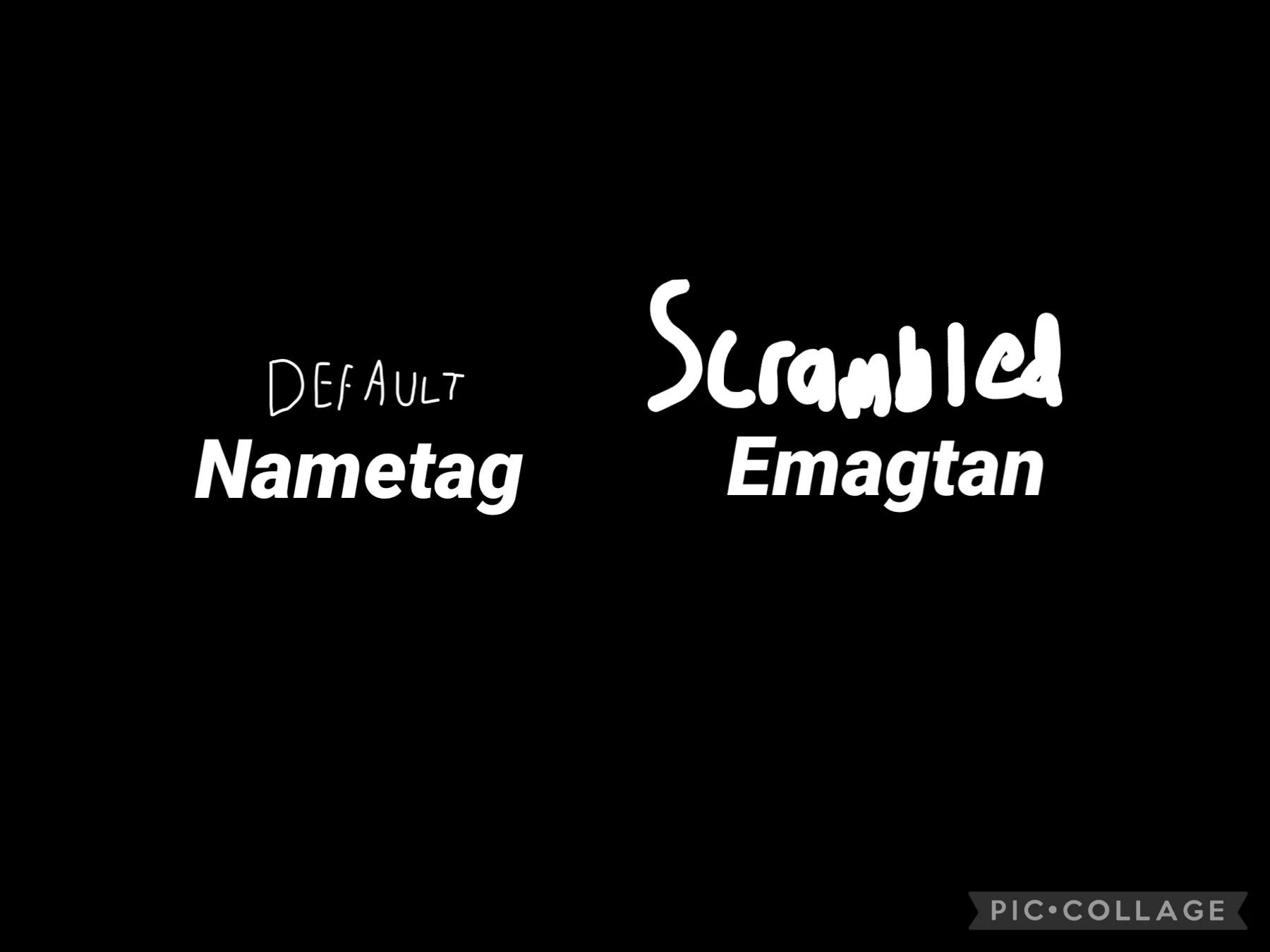 TDS nametag idea: Scrambled | Fandom