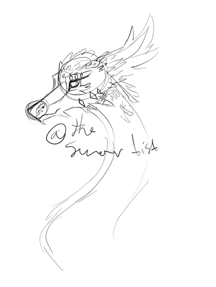 Joy Ang style headshot of my RainWing oc, Kleptomancy+ wip of a profile ...
