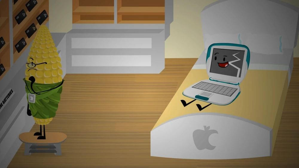 What is the apple coumputer wanting to do with the corn???? | Fandom