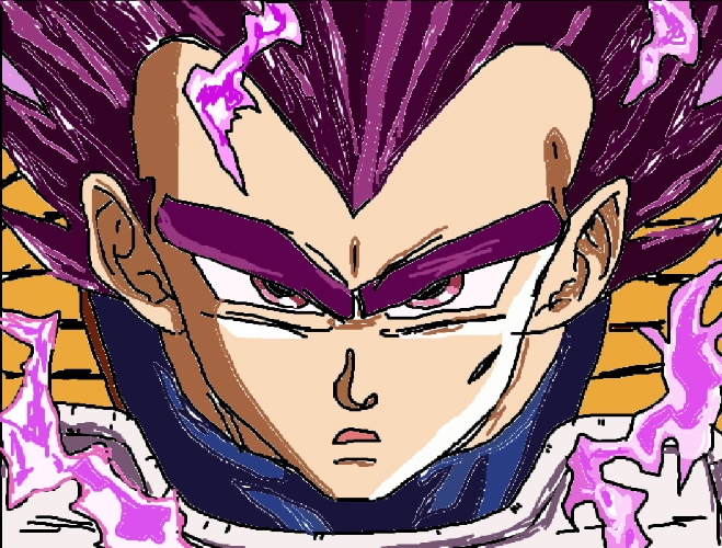 I gave Ultra Ego Vegeta eyebrows because his bald forehead makes me ...